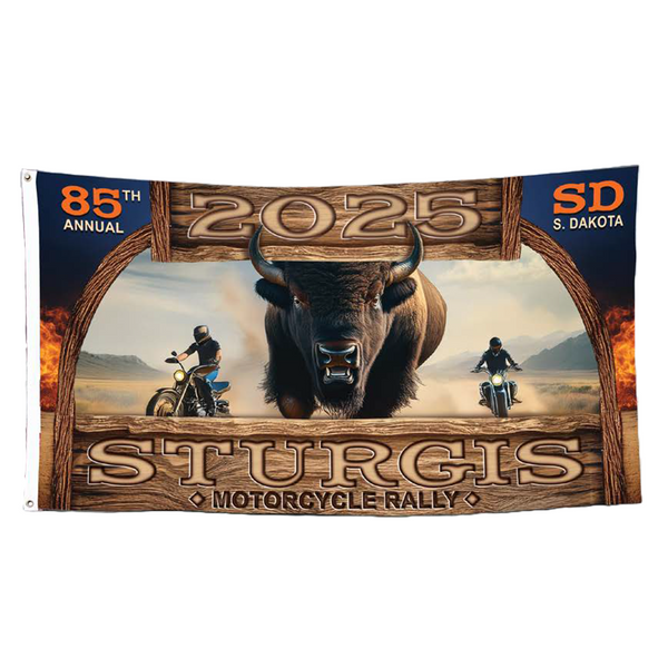 Flag 2025 Sturgis Rally 85th Annual Buffalo – Print Art Wholesale