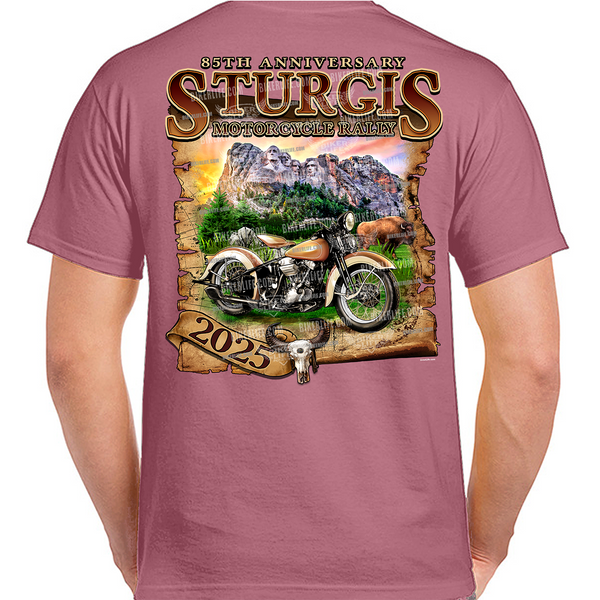 2025 Sturgis Motorcycle Rally Rushmore Map T-Shirt – Print Art Wholesale